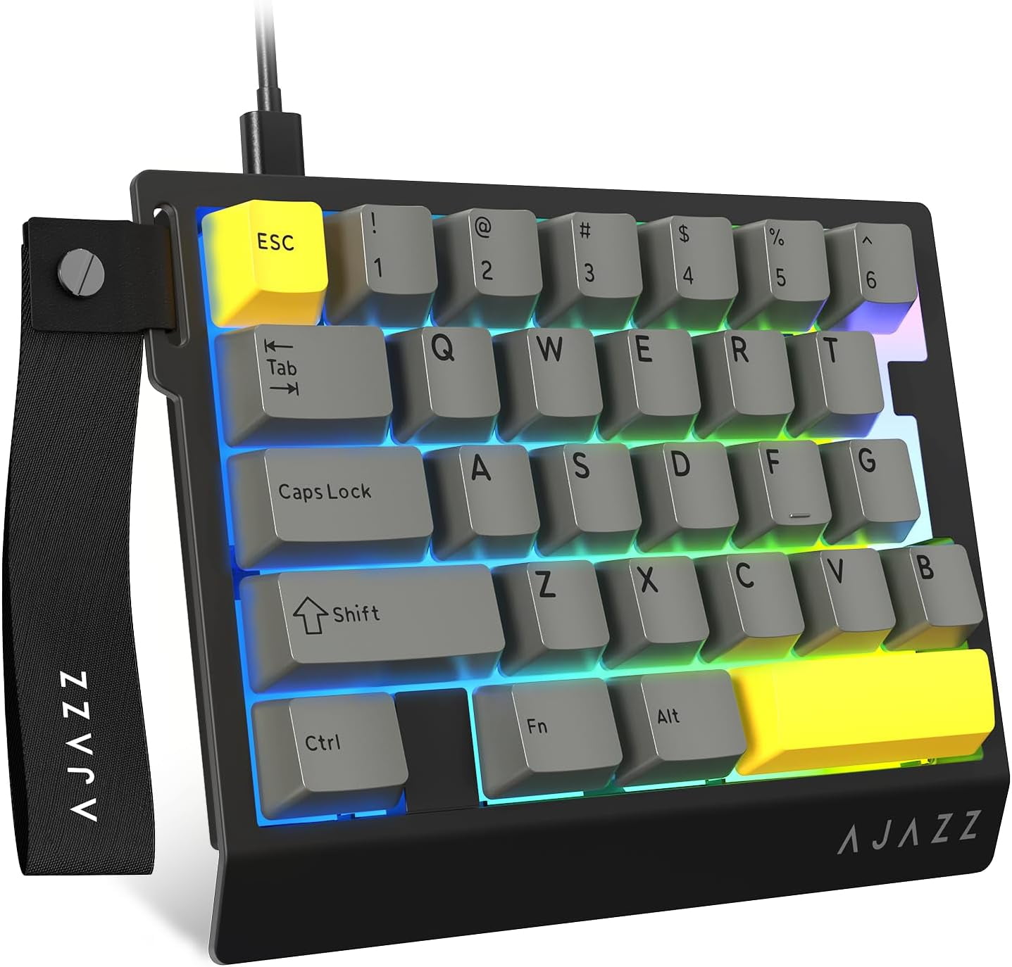 Biwat-AK029 Wired One-Handed RGB Gaming Keyboard,29-Key Layout with ...