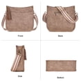 HKCLUF Crossbody Bags for Women Designer Leather Hobo Handbags With 2 ...