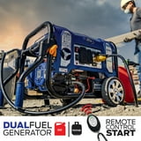 Ford 5,250-Watt Electric Gas Powered Dual Fuel Portable Generator with ...