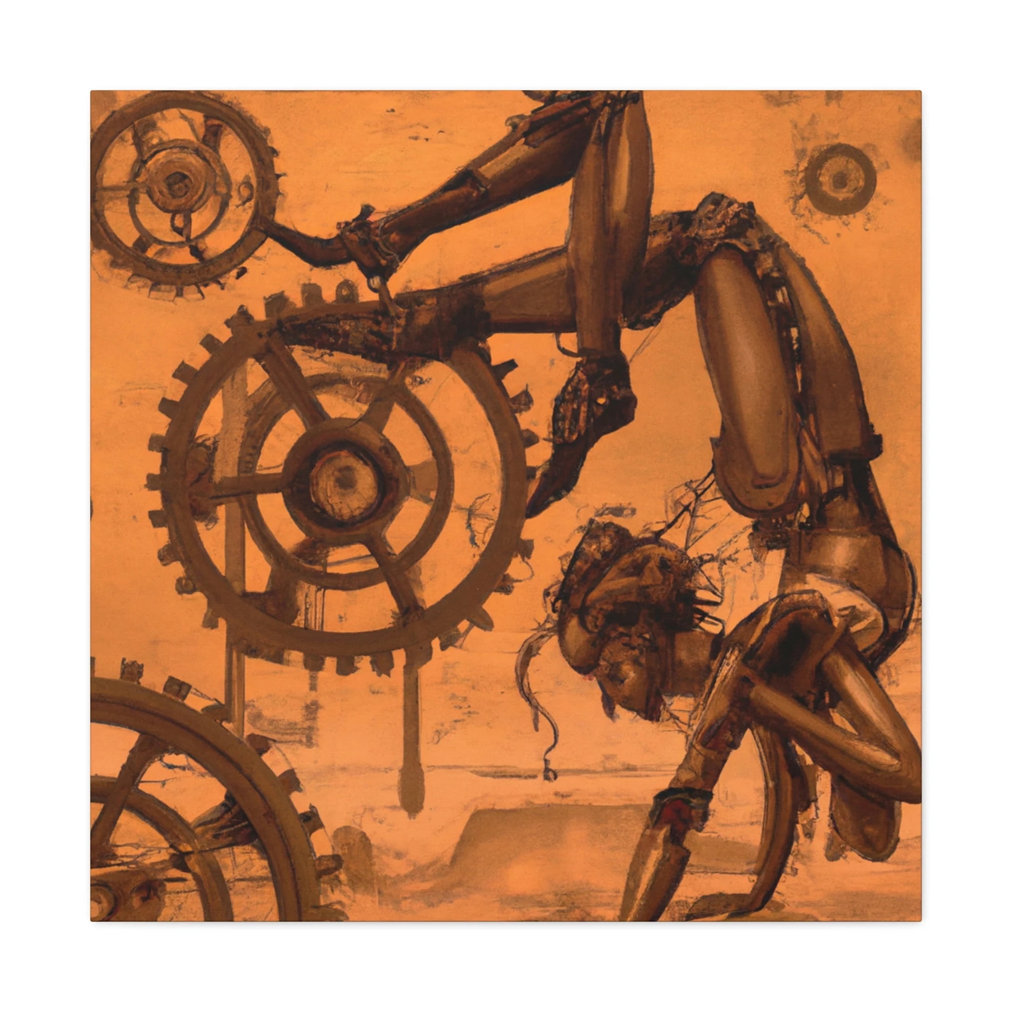 Yoga In Steampunk Age - Canvas - Walmart.com