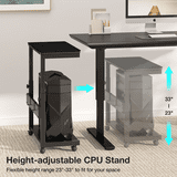 Femond Height Adjustable Computer Tower Stand, Mobile PC Stand 2-Tier ...