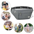 Entchin Water-Resistant Anti-Theft Women's Fanny Pack, Polyester, Gray ...