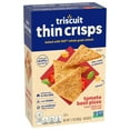 Triscuit Thin Crisps Tomato Basil Pizza Whole Grain Wheat Crackers, 7.1 ...