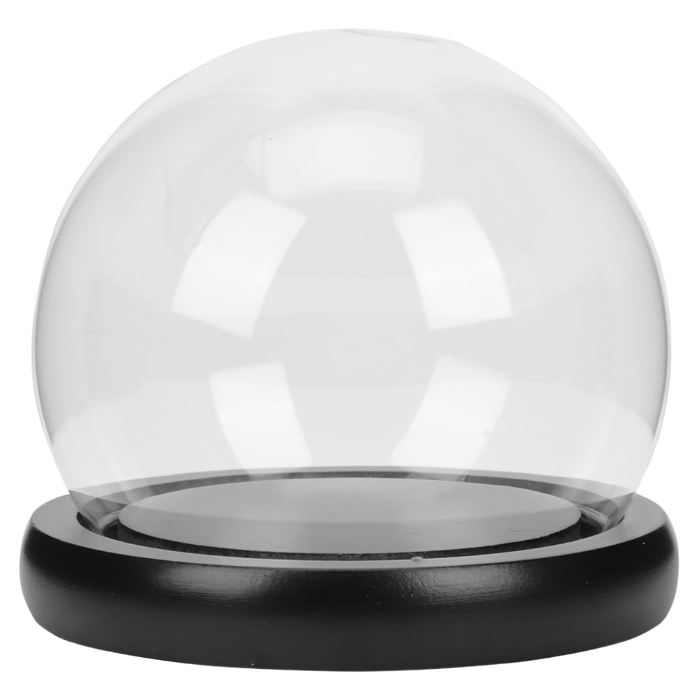 Click here for Shisuyan Clear Glass Globe Display Dome With Woode... prices