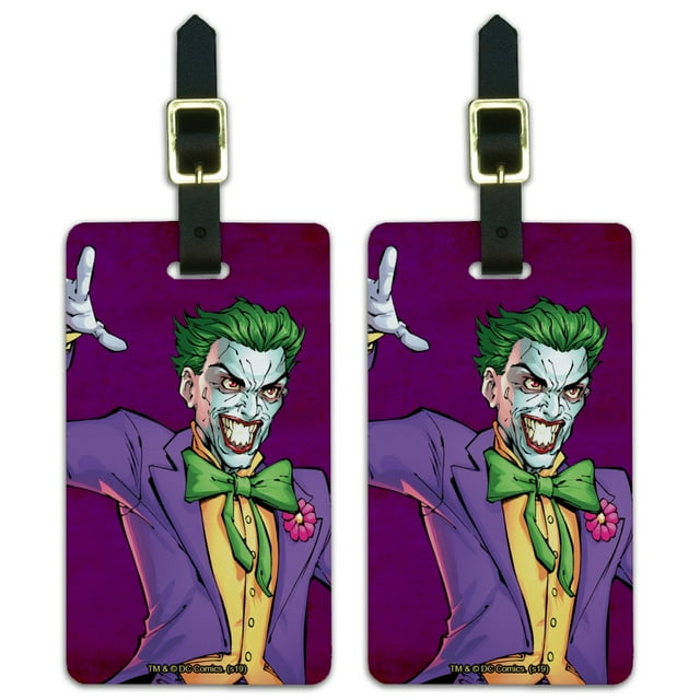 Batman Joker Character Luggage ID Tags Suitcase Carry-On Cards - Set of ...