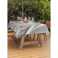 60x84 Inch Outdoor Tablecloth with Umbrella Hole Zipper Rectangle Grey ...