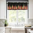 Christmas Tree Kitchen Curtains Valances and Tiers Set of 3 Winter ...