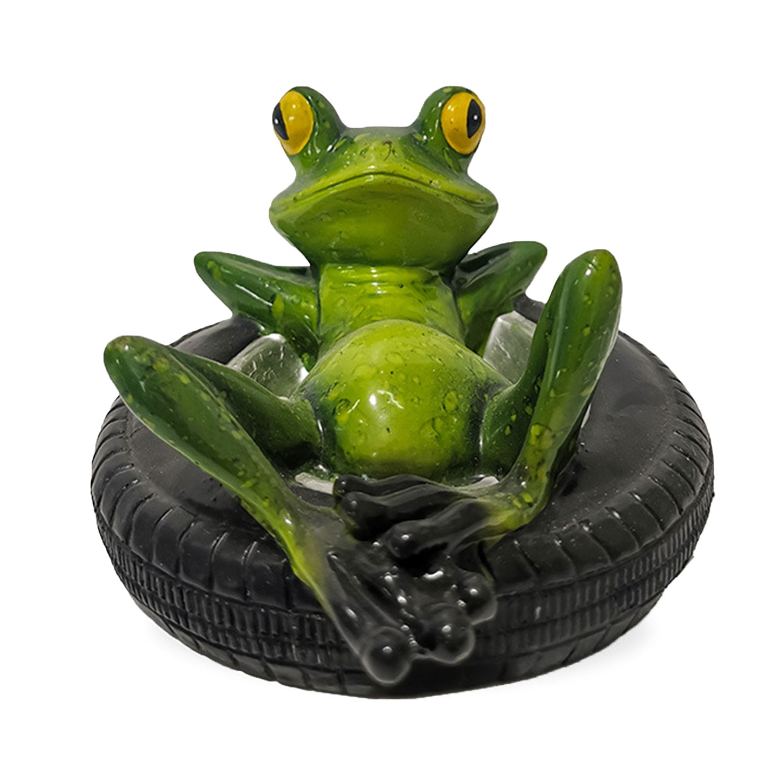 The Frog Garden Statue Water Floating Pond Decoration Cute Rowing Frog ...