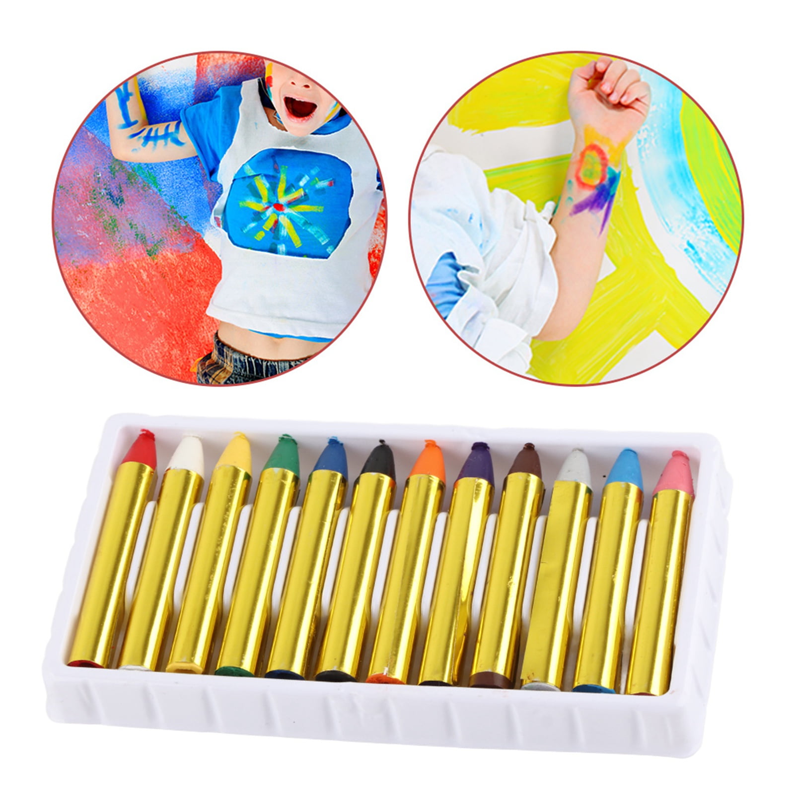 Cuerpo de 12 Colores de pinintura de Cara Crayones Coloridos Pinta de ...