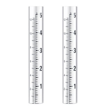 NUOLUX 2 Pcs Professional Rain Gauge Tube Practical Glass Rain ...