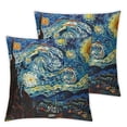 Awypu Van Gogh Throw Pillow Cover Classic Arts Starry Night Farmhouse ...