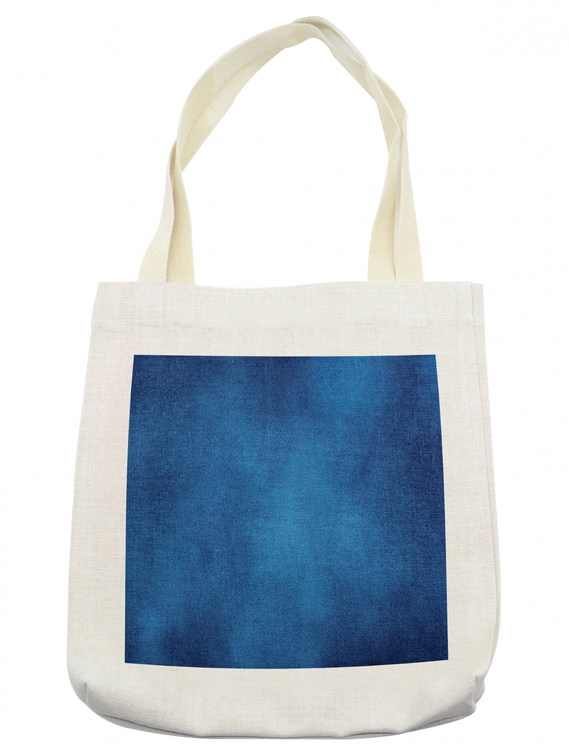 Blue Tote Bag, Retro Gradient Effected Stained Scene on Plain Style ...