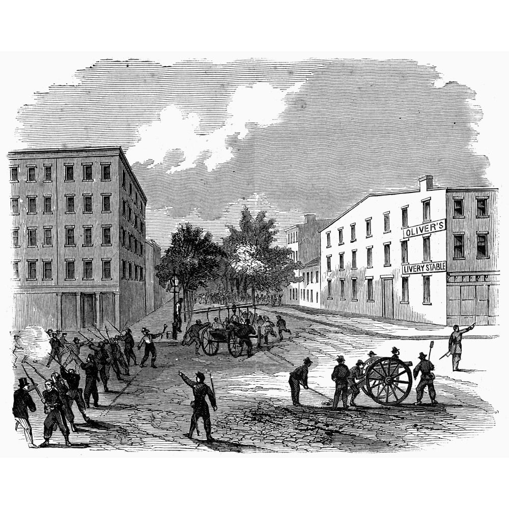 Civil War Draft Riots Nthe Rioters Repulsed At The Corner Of 7th Avenue