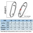 50Pcs Power Clip Fishing Connectors Stainless Steel Split Rings for ...
