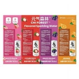 Chi Forest Flavored Sparkling Water, 24 Pack, White Peach, Lychee, Grape, Orange, 11.15 fl oz ...