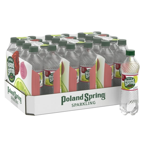 Poland Spring Sparkling Water, Raspberry Lime, 16.9 oz. Bottles (24 Count) - Walmart.com