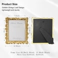 8x10 Vintage Picture Frames, Gold Picture Frame for Table Top Display ...