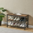 JRHRXXY Entryway 3-tier Shoe Rack Bench Set,with 2 Coat Racks,Bag,Hat ...
