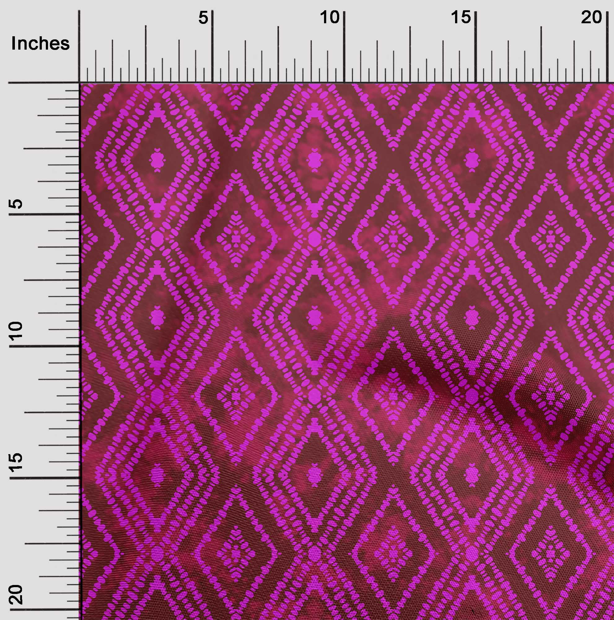 oneOone Silk Tabby Pink Fabric Batik Sewing Material Print Fabric By ...