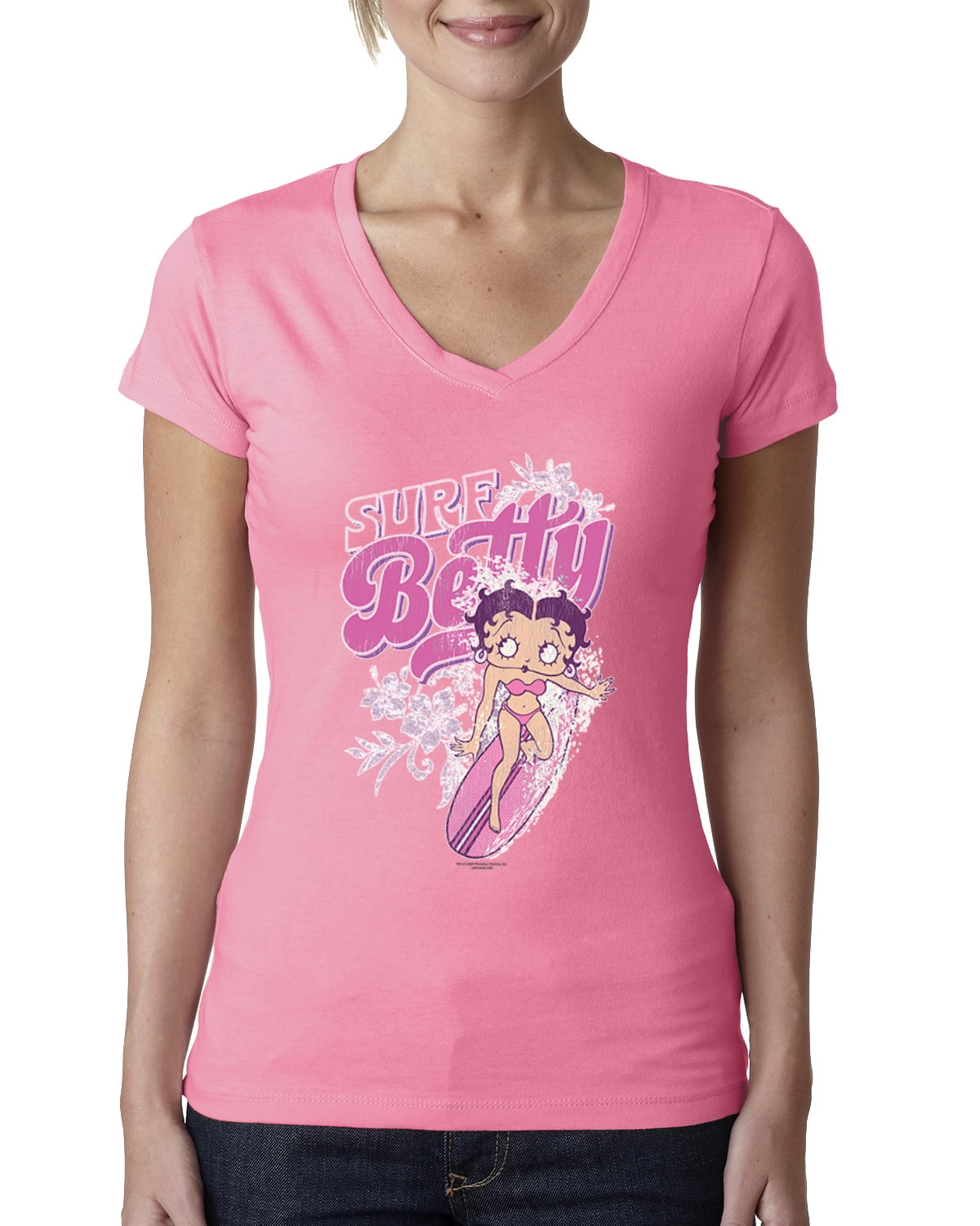 Wild Bobby , Shore Surfer Betty Boop Betty Boop Womens Junior Fit V ...