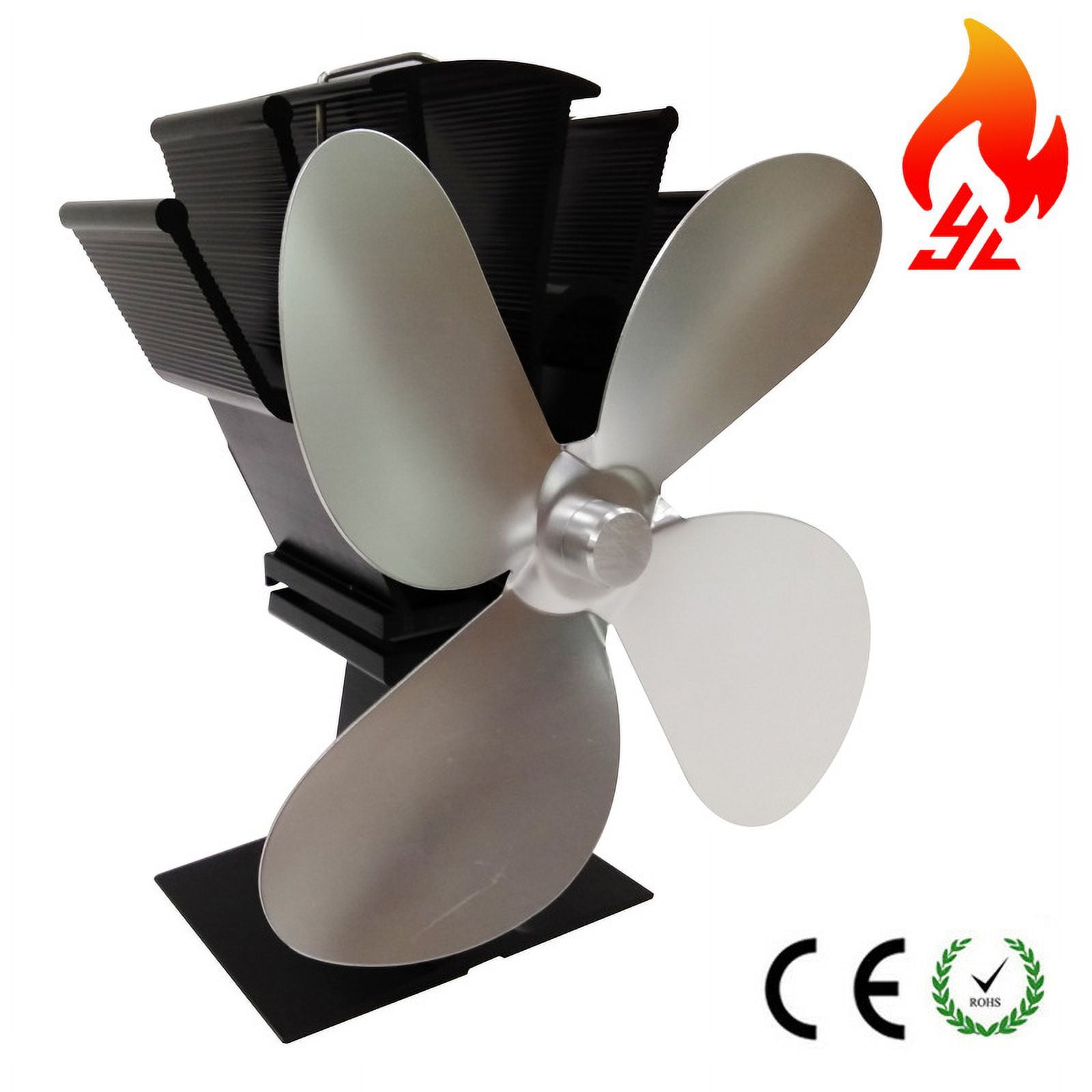 . four-leaf self-starting thermal cycle fireplace fan self-ignition ...