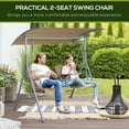 Outsunny 2 Person Patio Set: Porch Swing, Canopy, Table, Storage ...