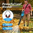 Leaf Blower Cordless, 650 CFM & 160 MPH Electric Cordless Leaf Blower ...