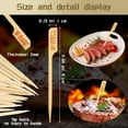 Soaoo 500 Pcs 3.5" Assorted Bamboo Wood Steak Markers Steak Temperature Sticks Meat Doneness ...
