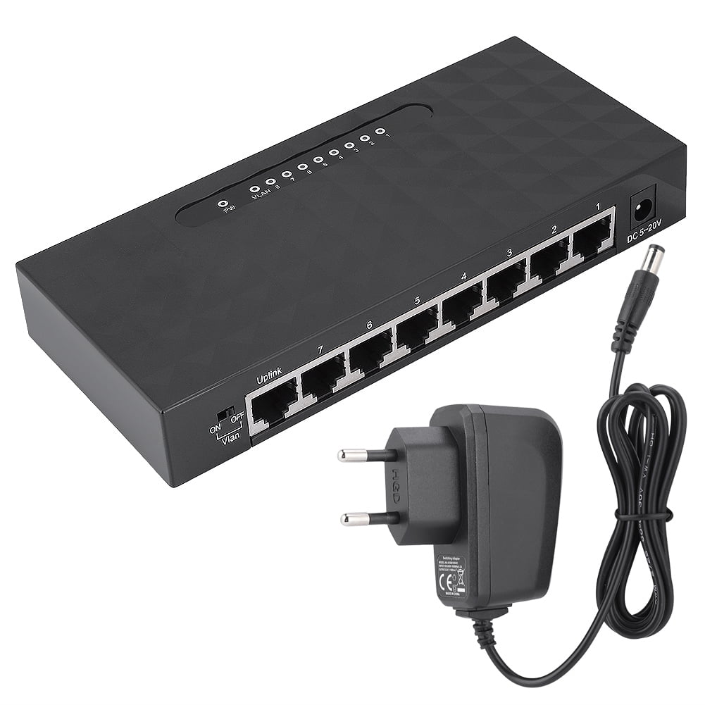 8 puertos 10/100/1000Mbps Gigabit Ethernet Switches RJ45 Smart Network ...