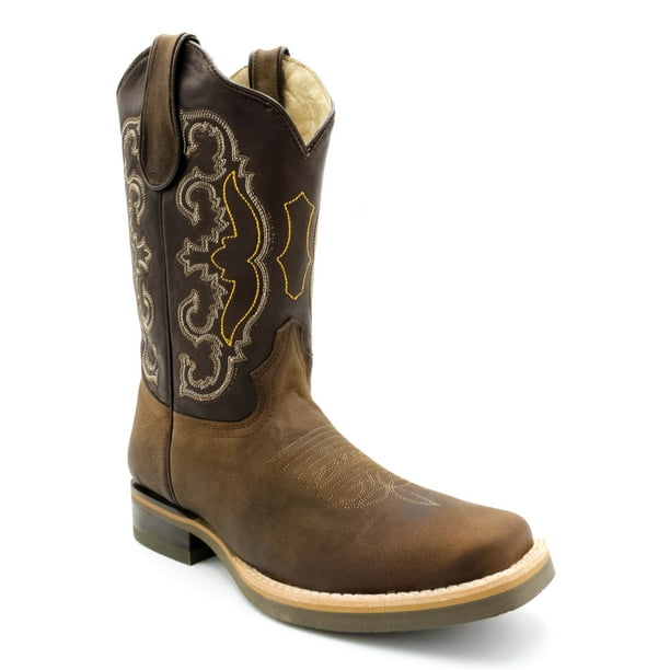 Botas western Exterior Piel Color Café Para Hombre De RBCOLLECTION ...
