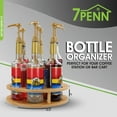 7Penn Coffee Syrup Organizer, Bamboo Turntable for 7 Bottles, Rotating ...