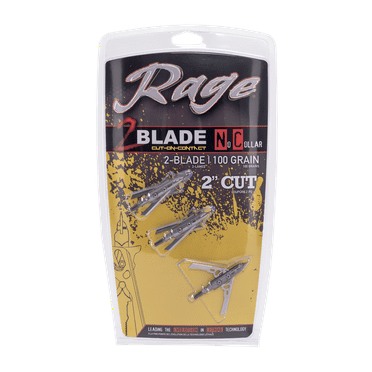 Rage 39005 - Hypodermic Screw-In 2-Blade Hybrid Tip Deep 6/100/125 gr ...