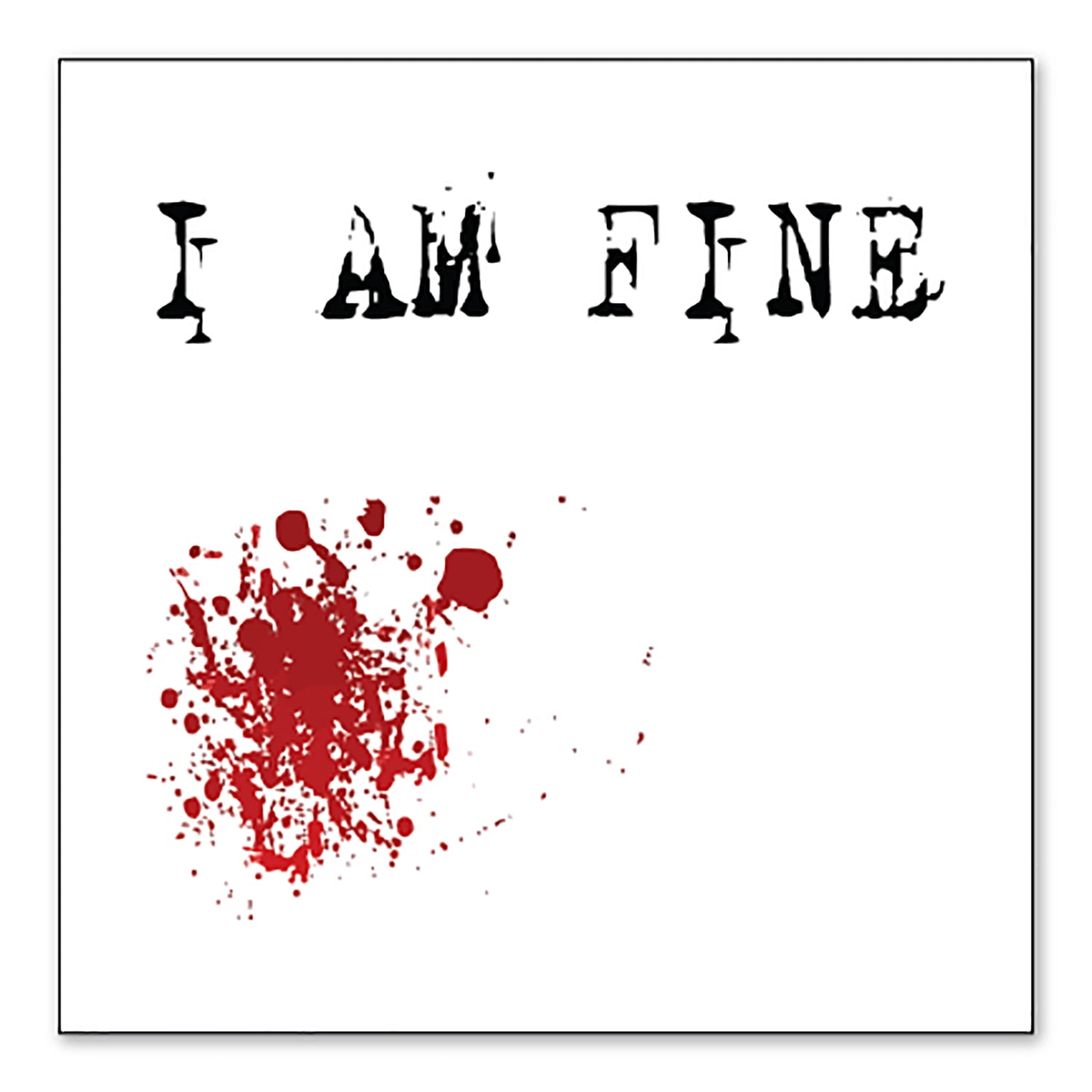 DistinctInk Custom Bumper Sticker - 4" x 4" Decorative Decal - White ...