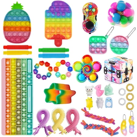 IGUOHAO Fidget Pack Fidget Toy Set Anti-Anxiety Tools, Big Sensory ...