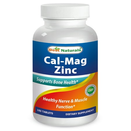 Best Naturals Cal Mag Zinc 180 Tablets - Walmart.com