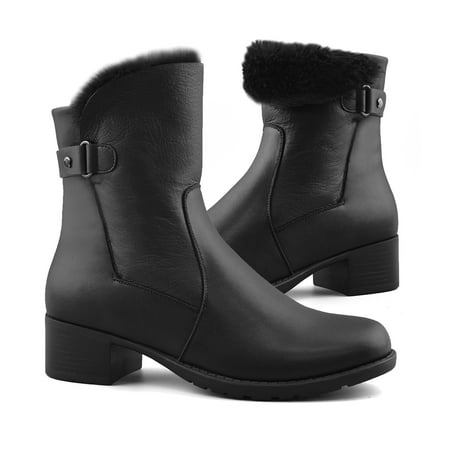 Comfy Moda Women's Winter Booties Paris in Vegan Black | Walmart Canada