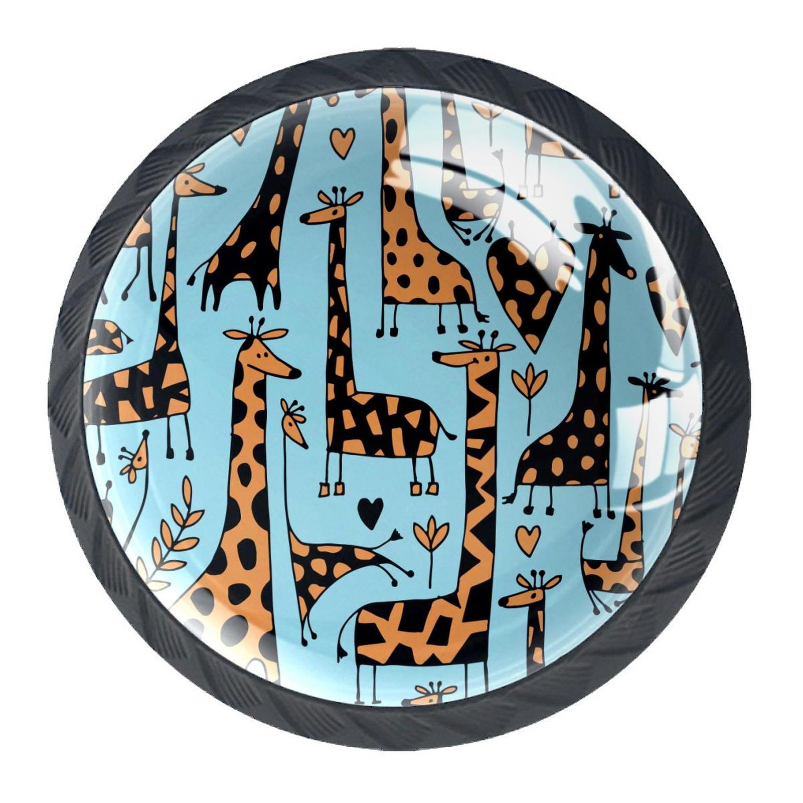 4 Pcs Blue Giraffe Knobs for Kitchen Cabinet Cupboard Dresser Bookcase ...