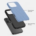 Blue White Polka Dot Tough Case for Apple iPhone, Dual-Layer ...