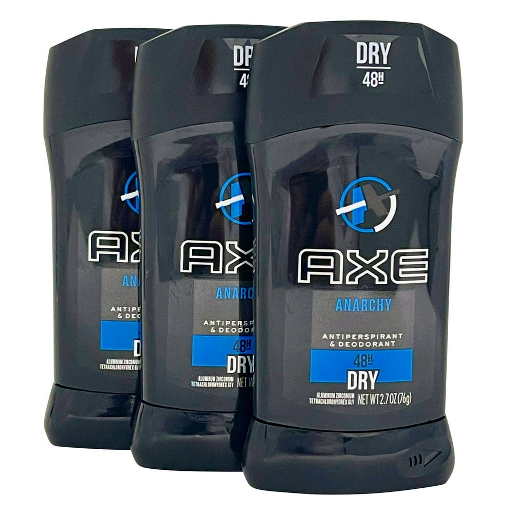 AXE Anarchy 48 Hour Dry Antiperspirant & Deodorant 2.7 OZ Set of 3 ...