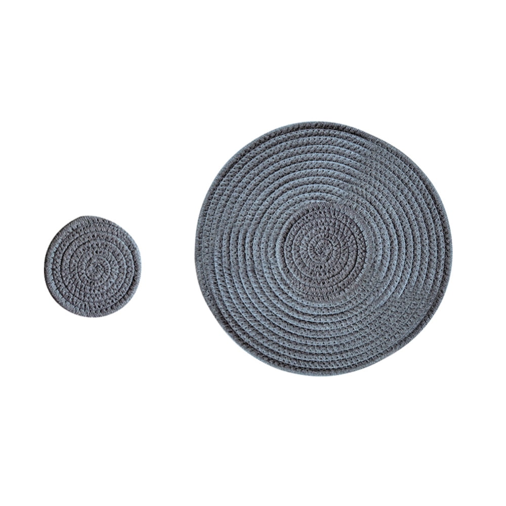 Round Cotton Placemats Set of 2,Plate Mat, Pot Holders, Hot Pads, Hot ...