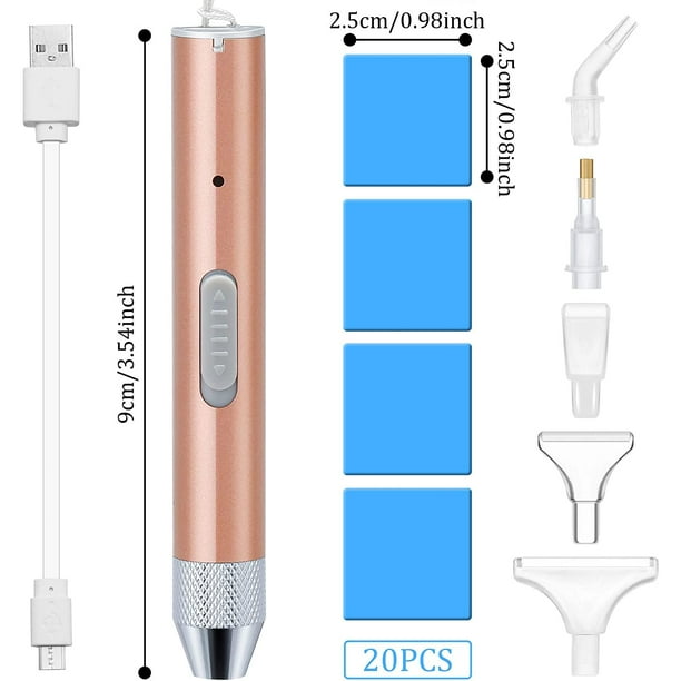 3 Pieces LED Diamond Painting Pen with Light Rechargeable Diamond ...