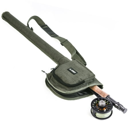 Canvas Fishing Rod Bag Portable Fishing Rod Reel Storage Tubes Cases ...