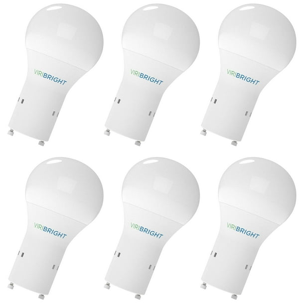 Viribright 60-Watt EQ Replacement A19 GU24 General Purpose LED Light Bulb, 2700K Soft White (6 ...