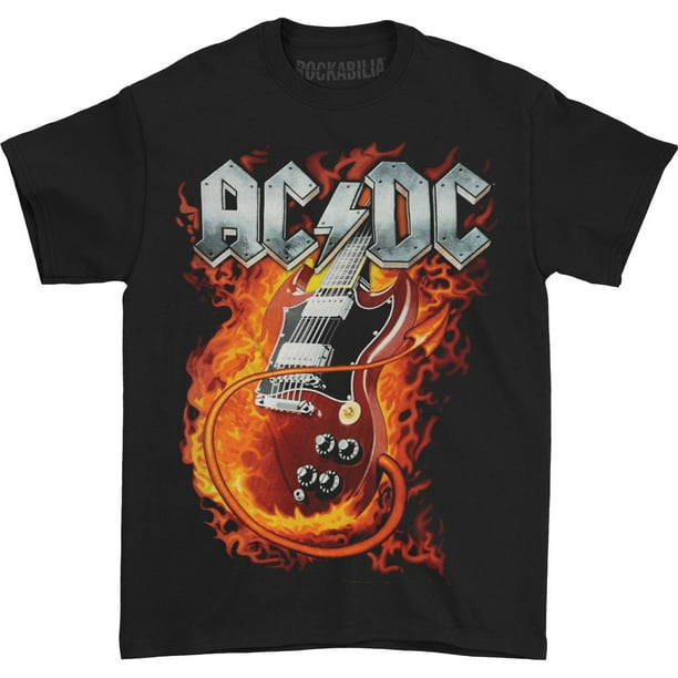 Acdc Ac Dc Mens Thunderstruck Guitar T Shirt Black