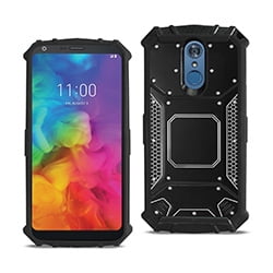 LG Q7 Plus Metallic Front Cover Case In Black | Walmart Canada