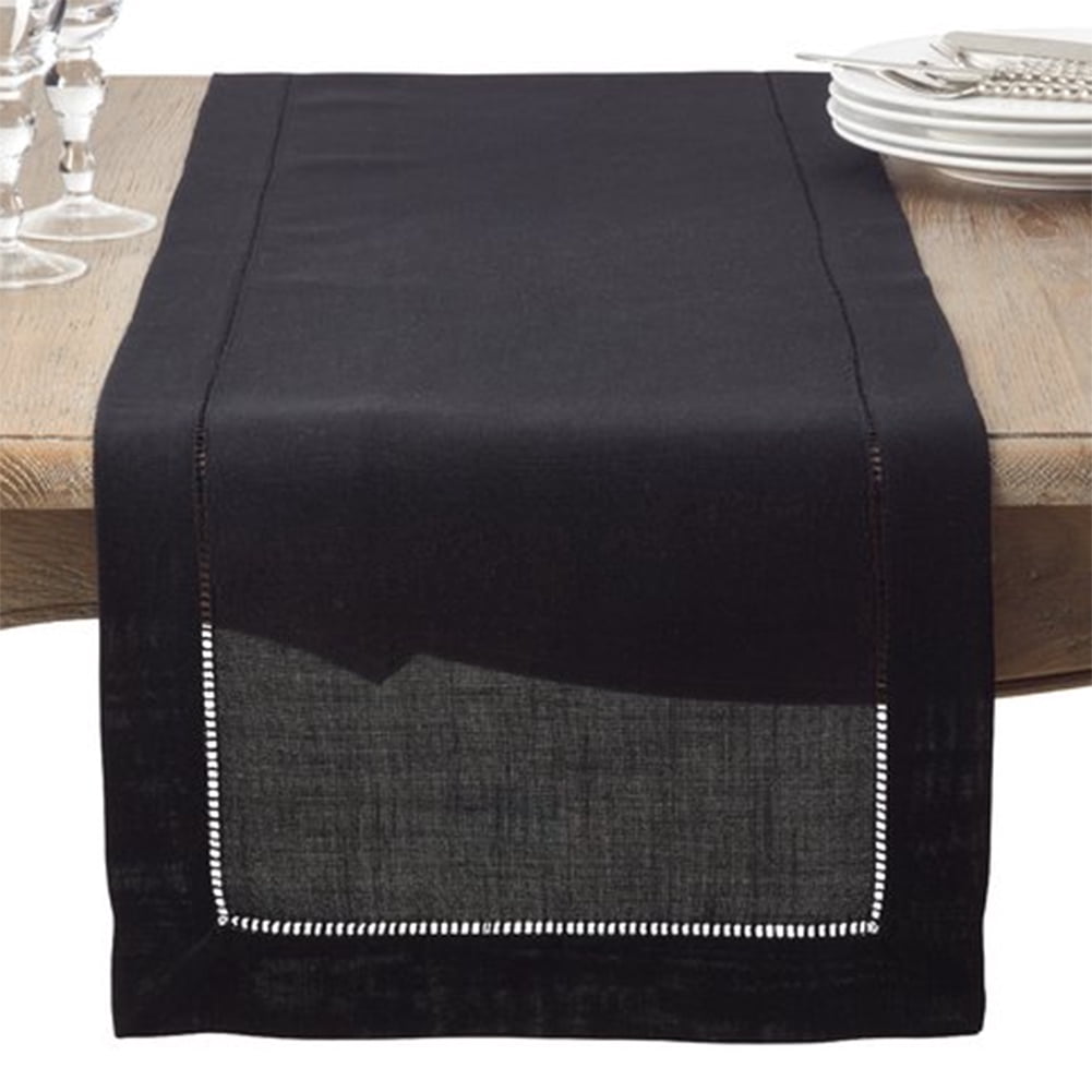 Fennco Styles Rochester Collection Table Runner with Hemstitched Border ...