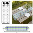 Colorful Plaid Table Runner Linen Burlap Table Runner 120 Inches Long ...