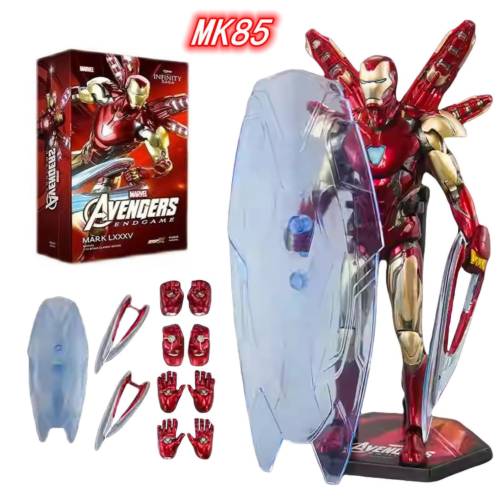 Figura de acción articulada de 7 pulgadas de la serie Iron Man de ZD Toys, MK1, MK2, MK3, MK4 ...