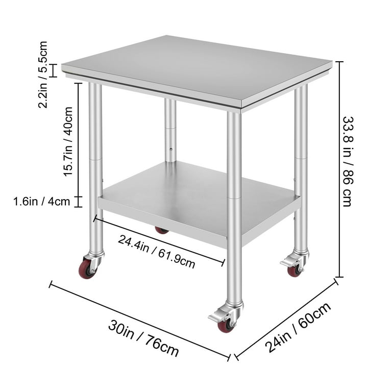Stainless Steel Tables Stainless Steel Work Table 48x24 Inch With ...
