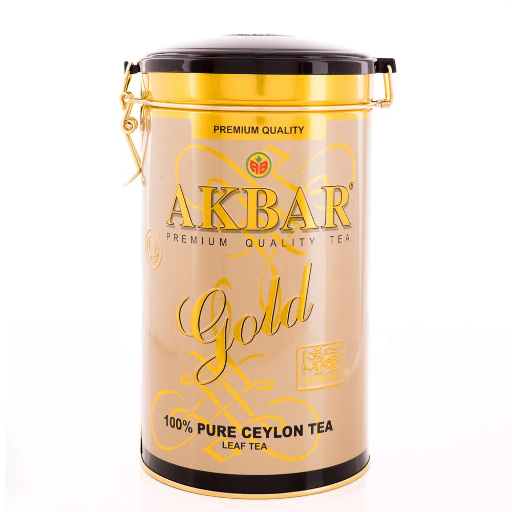 Akbar 100% Pure Ceylon Leaf Tea Tin (Gold - 450g) - Walmart.com